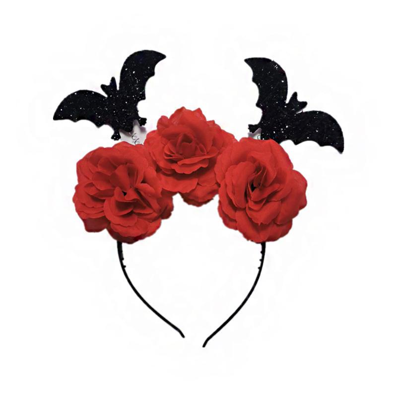 Buy Halloween Bat Wing Headband Devil Bat Hair Bands Flower Non Slip ...