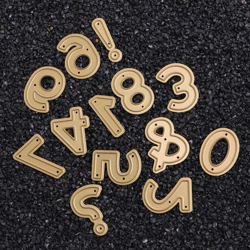 Buy Numbers Cutting Dies Stencils DIY Scrapbook Album Embossing Card ...
