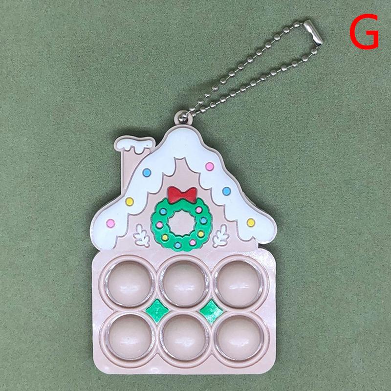 Buy Mini Pop Push Bubble Keychain Christmas Pendant Simple Dimple ...