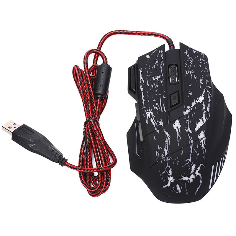 Buy 5500 Dpi 7 Button Led Optical Usb Wired Gaming Mouse Mice For Pro Gamer Pc Nice at ...