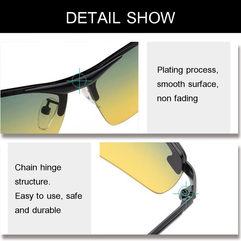 Buy Men's Polarized Sunglasses Day and Night Glasses Vison Anti-Glare ...