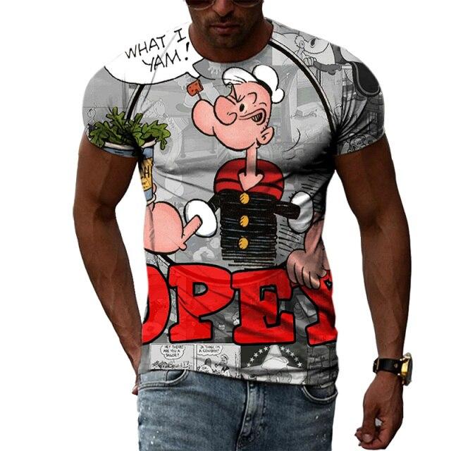 Buy Fashion Sale 3d Tee Cartoon Popeye Harajuku Anime Men Women T ...