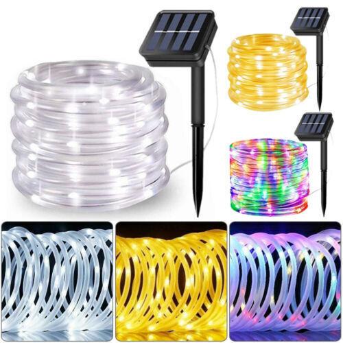 Buy 100/200LED Solar Outdoor LED Lighting Strings Waterproof Tube ...