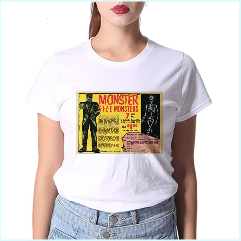 women white top 7 ft monsters t shirt uygun fiyatlı satın alın - fiyat ...