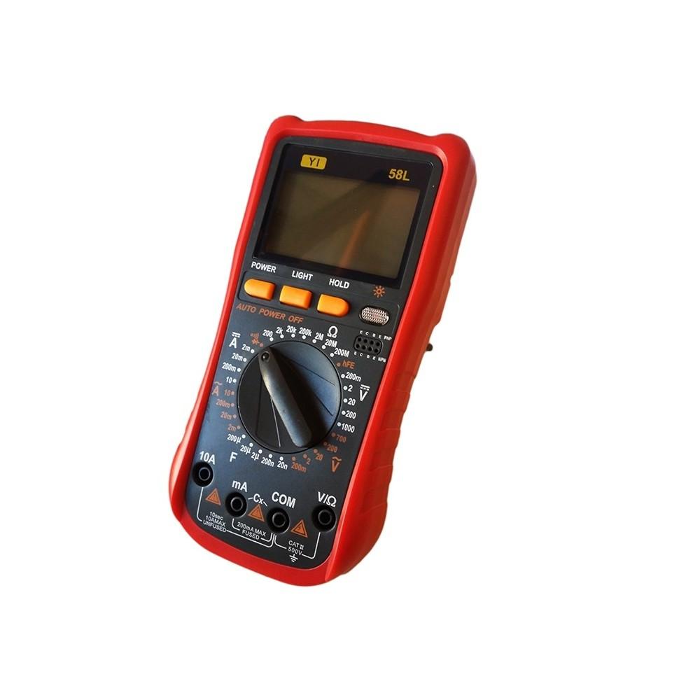 Buy Professional Digital Multimeter Tester Volt Ampere Farad Test Leads ...
