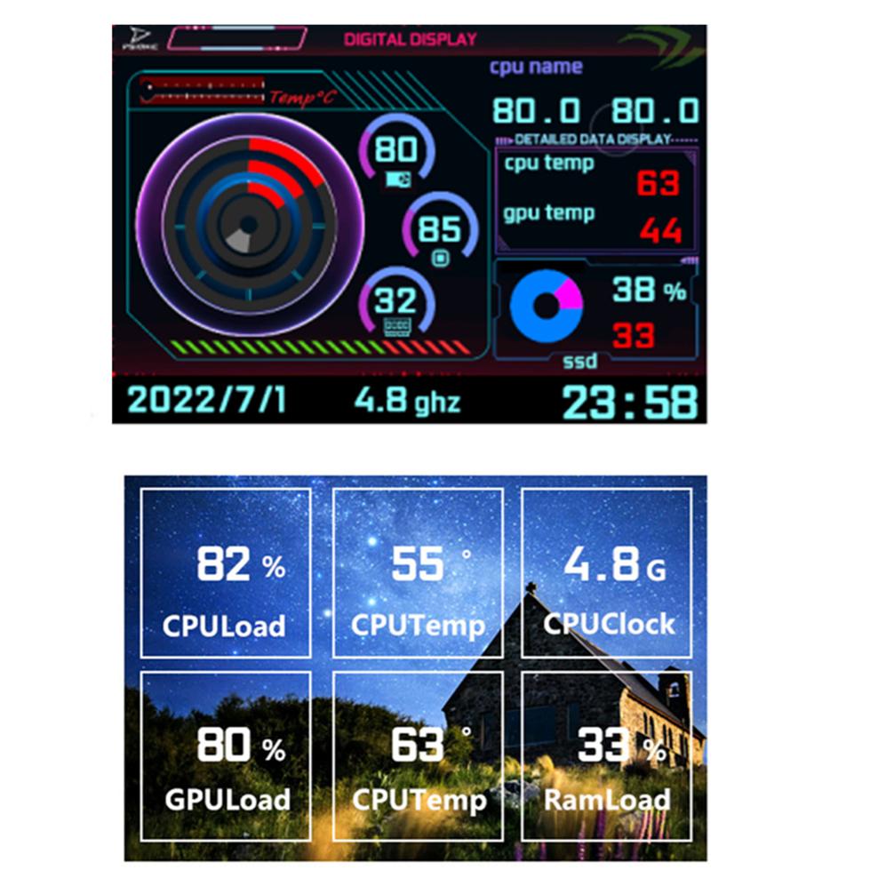 Buy 3.5-inch Computer Small Secondary Screen IPS Full Viewing Angle USB ...