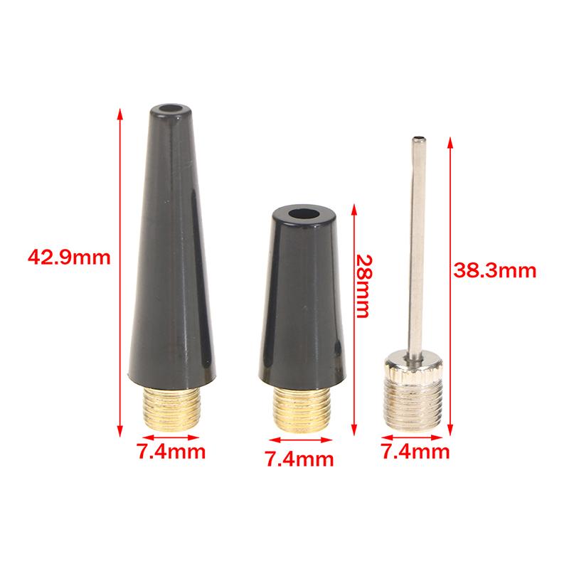 Buy 3Pcs Ball Needle Nozzle Adapter Kit Basketball Bicycle Tire Inflate ...
