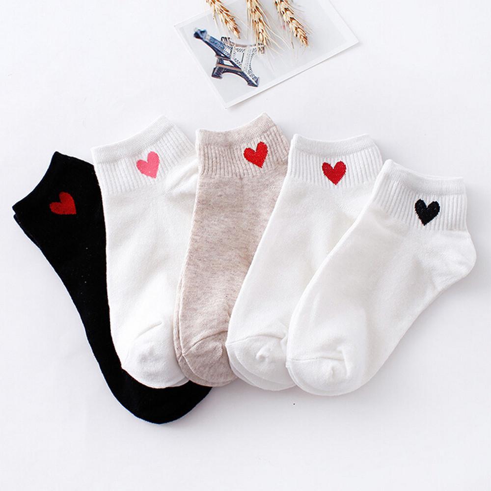 Buy Comfortable Skateboard Fashion Heart-Shaped Socks Women Pretty ...