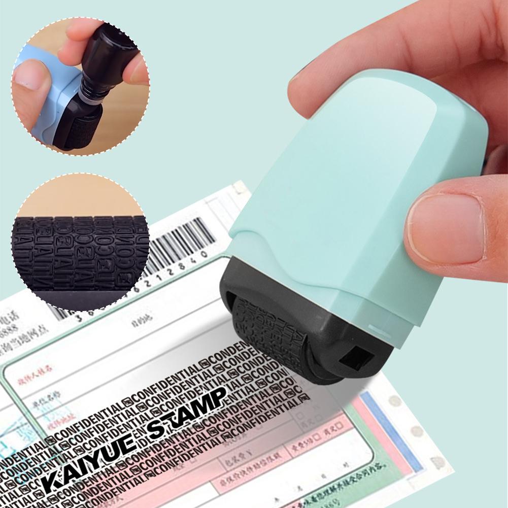 💰Kaufe Mini Datenschutz Roller Stempel Portable Information Coverage ...