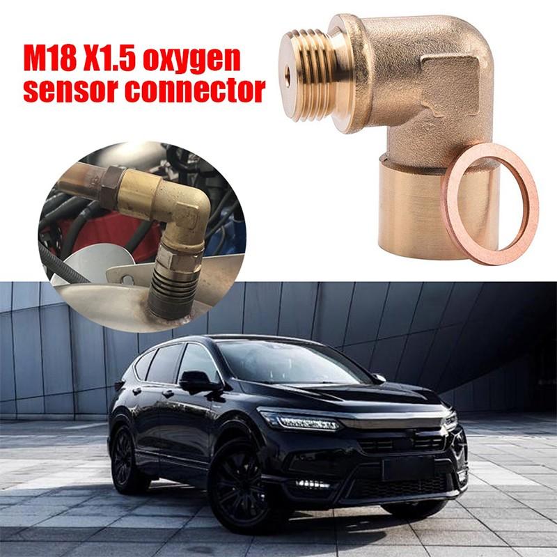 Buy M18 X1.5 Car Oxygen Sensor Extender Spacer Exhaust 90 Degree Auto ...