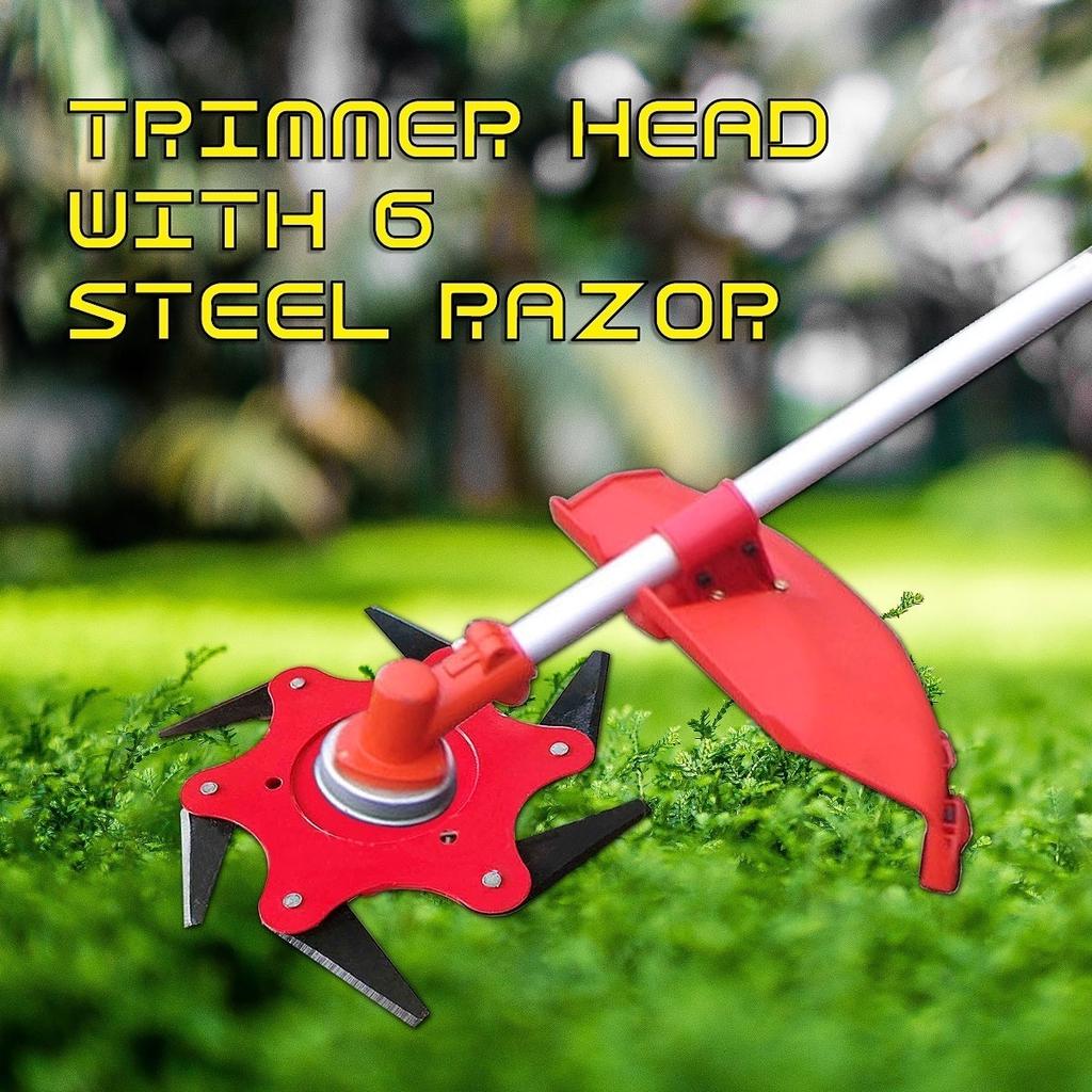 Buy 6 Teeth Brush Cutter Blade Motor Mower Lawn Metal Blades Trimmer ...