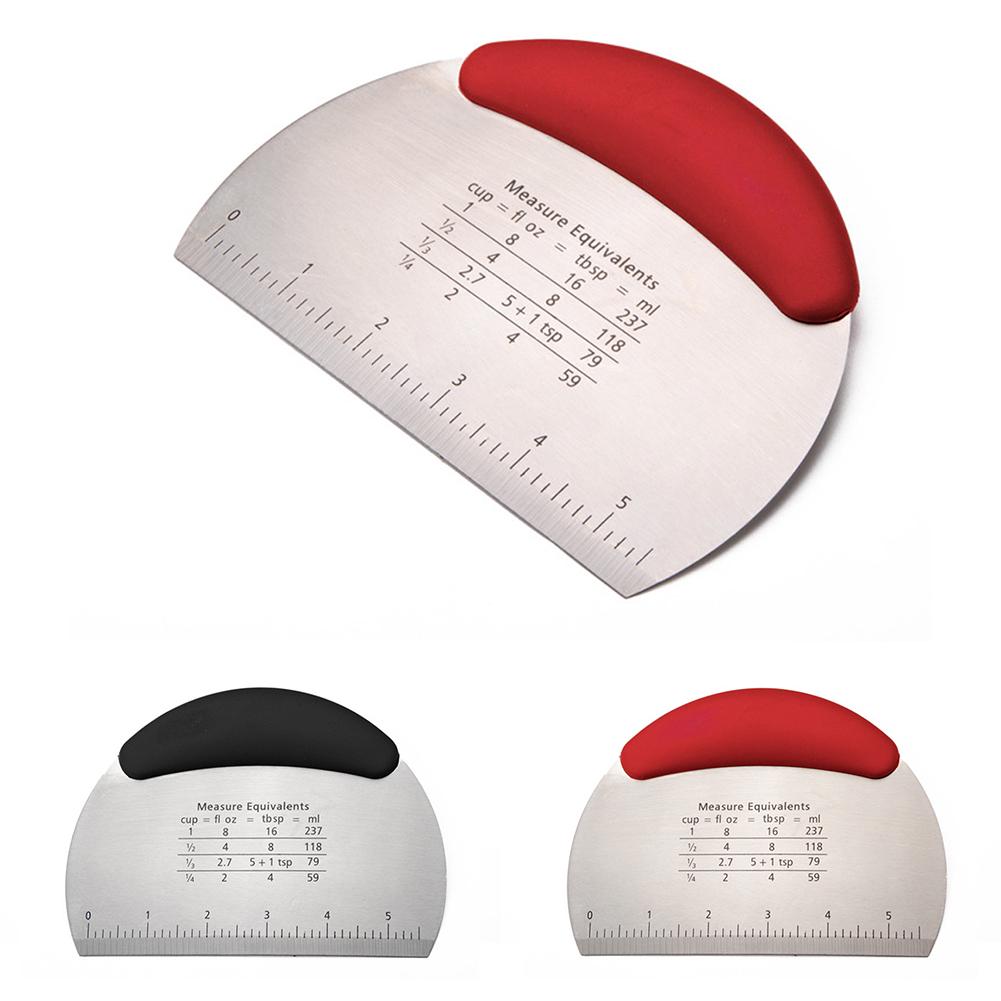 Buy Stainless Steel Measuring Ruler Dough Scraper Cutter Bread Making ...