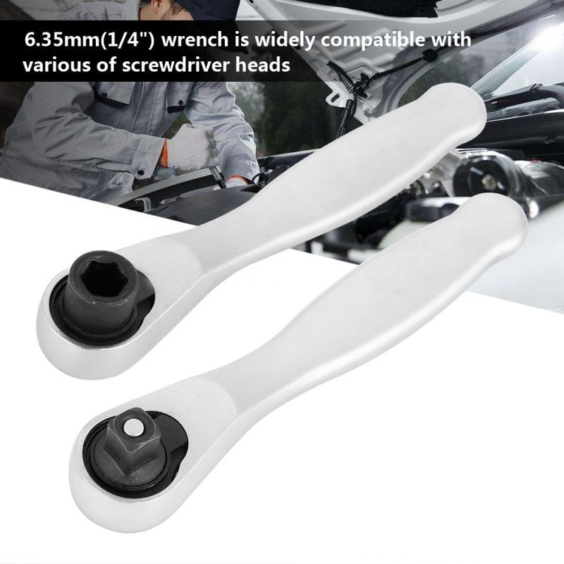 Buy 6.35mm 1/4" Mini Rapid Ratchet Wrench Screwdrivers Hex WrenchTorque ...