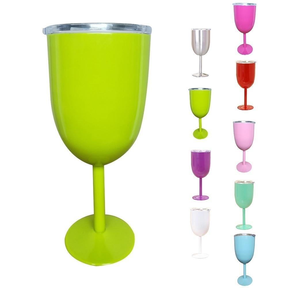 Zs Stainless Steel Wine Glass Insulated Metal Goblet Tumbler Mugs Cup ...