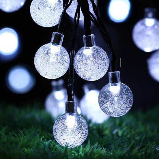 Buy Rechargeable LED Solar String Light Energy Saving Ball Shape Fairy ...