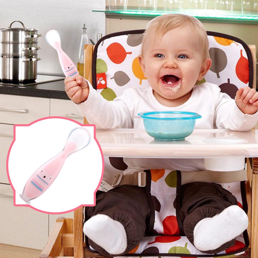 Buy Penguin Silicone Soup Spoon Healthy Infant Sensing Temperature ...