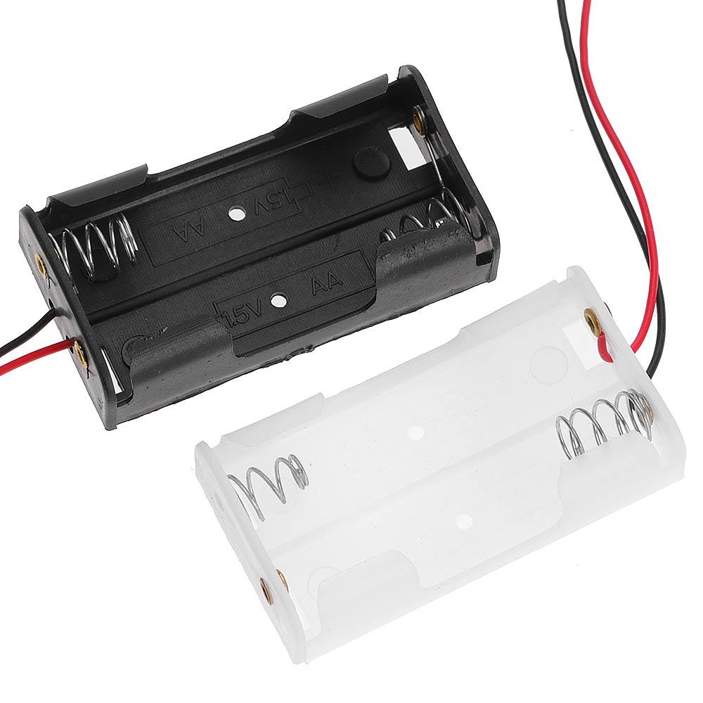 Buy 1 Pcs Battery Holder Case 2 AA Batteries Box for DIY Electronic ...