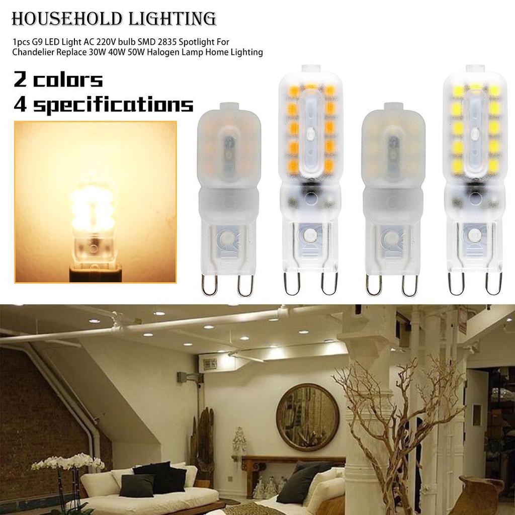 Buy 1Pcs G9 LED Light AC 220V bulb SMD 2835 Spotlight For Chandelier ...