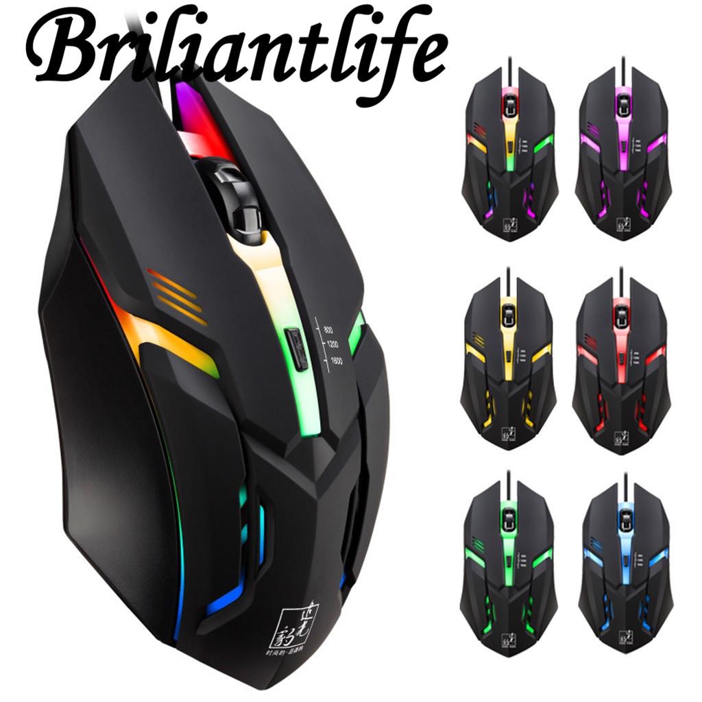 Cheap BF Cool Usb Wired LED Light 4 Button 1600DPI Optical Ergonomic ...