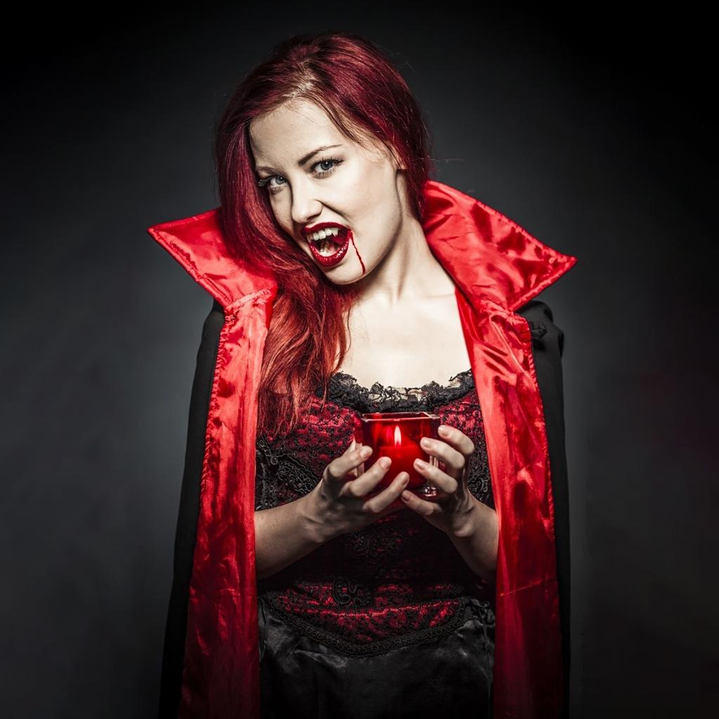 Halloween Vampire Costume Cosplay Cloak Cape Black Red Reversible ...