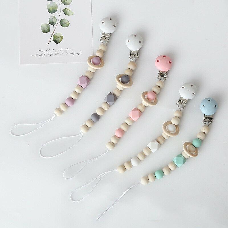 Buy Silicone Baby Teething Clip Sensory Soothers Beads Chain Dummy ...