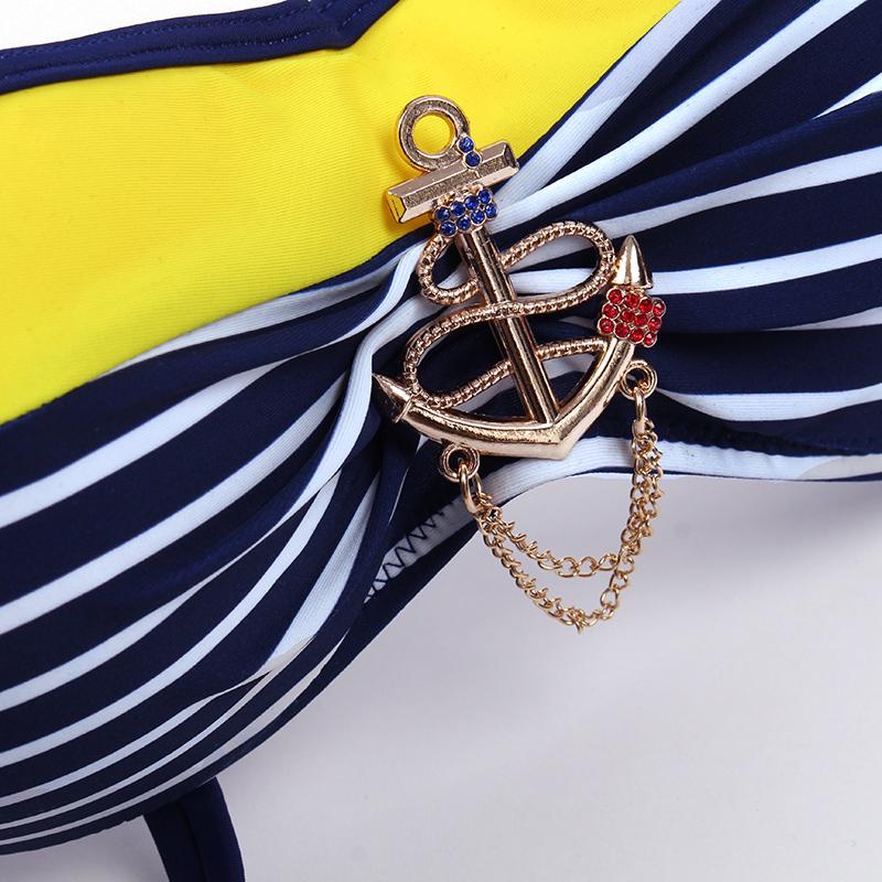 Buy Andzhelika Sexy Striped Bandeau Bikinis Women Swimsuit Plus Size ...