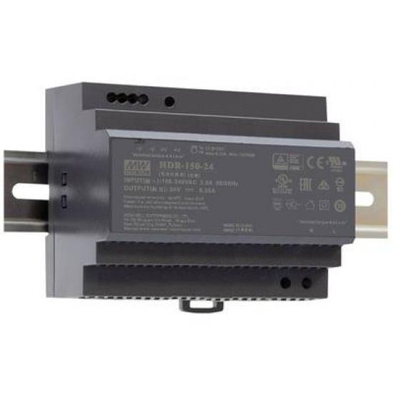 Alimentation rail din mean well hdr-150-24 hdr-150-24 24 v/dc 150 w 1 x ...