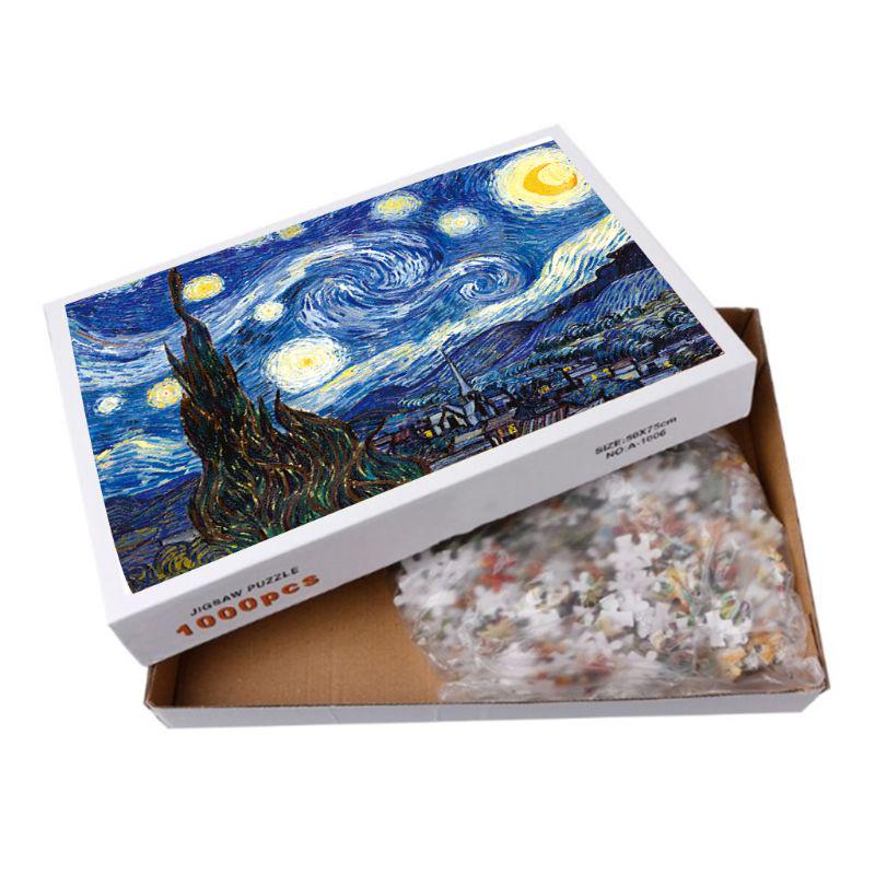 Buy Starry Night 1000Pcs Jigsaw Paper Puzzles Educational Toys For Adults Children At Affordable buy-starry-night-1000pcs-jigsaw-paper-puzzles-educational-toys-for-adults-children-at-affordable