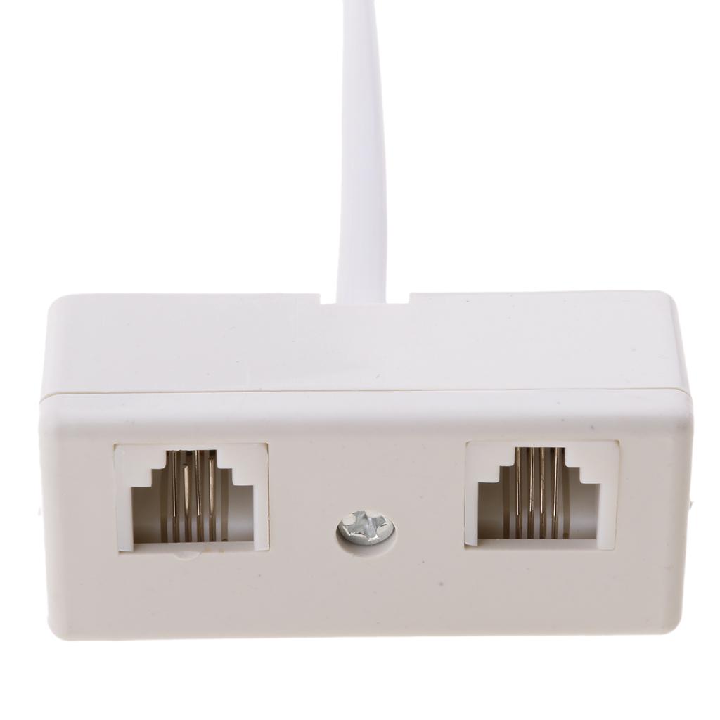 Prise de téléphone RJ11 2WAY à douille Adaptateur Splitter pour ...