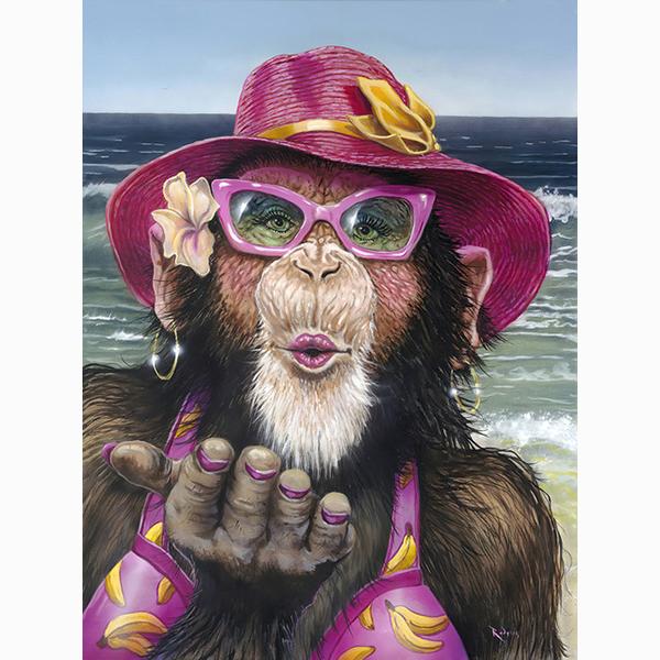 Buy 5D DIY Diamond Painting Gorilla Monkey Full Round Diamond ...