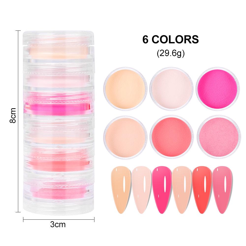 Buy 6PCS Nail Art Crystal Powder Carved Crystal Nail Crystal Liquid ...