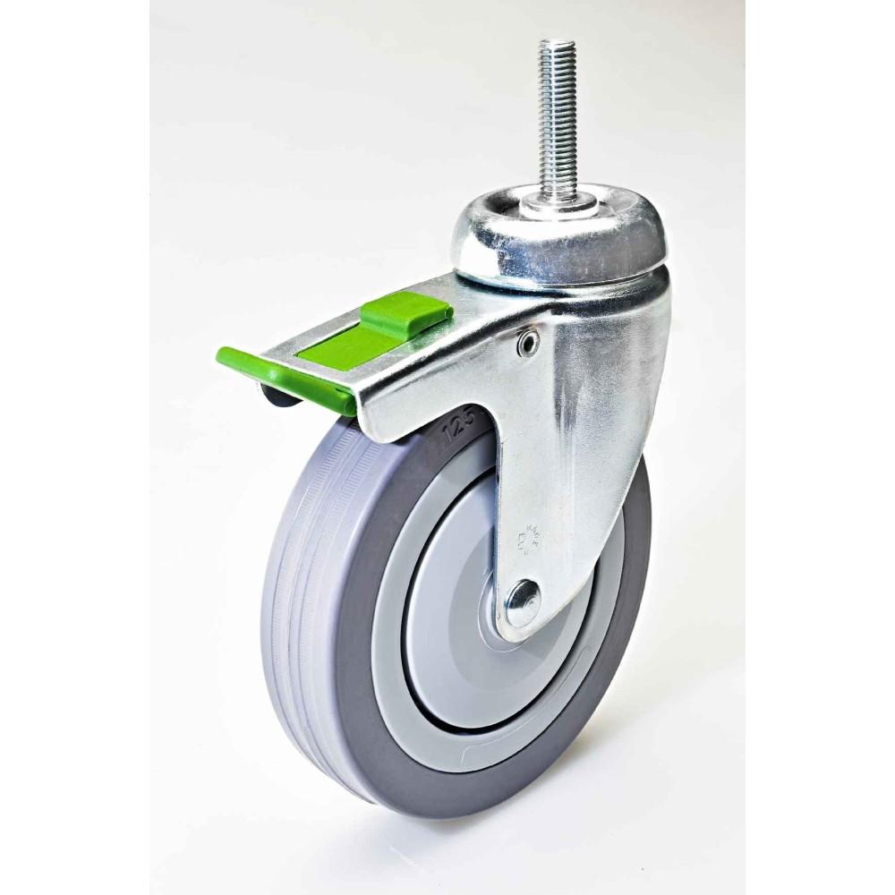 Ruota Grigia Con Perno E Freno Tbbf Cebora Diametro 60 80 100 125 uygun ...