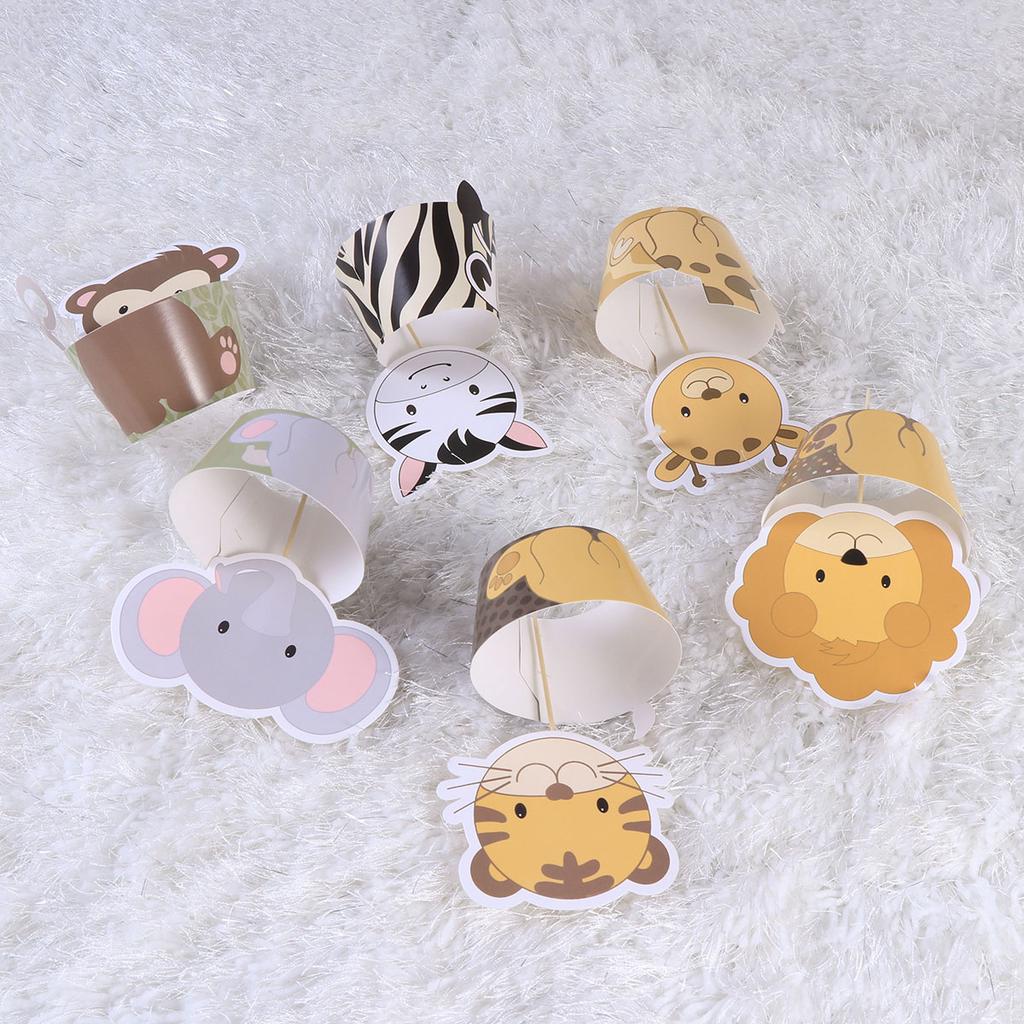 Buy 12pcs Cupcake Topper Wrapper Set Zoo Cute Animal Cartoon Cake Decor ...