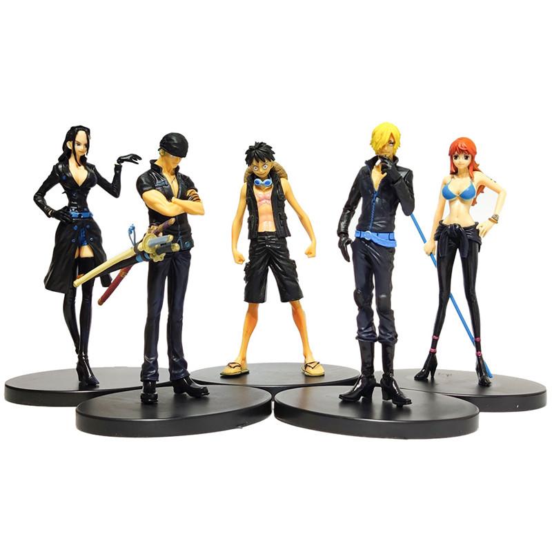Buy 5pcs/lot One Piece PVC Anime Figure Model Luffy Zoro Sanji Nami ...