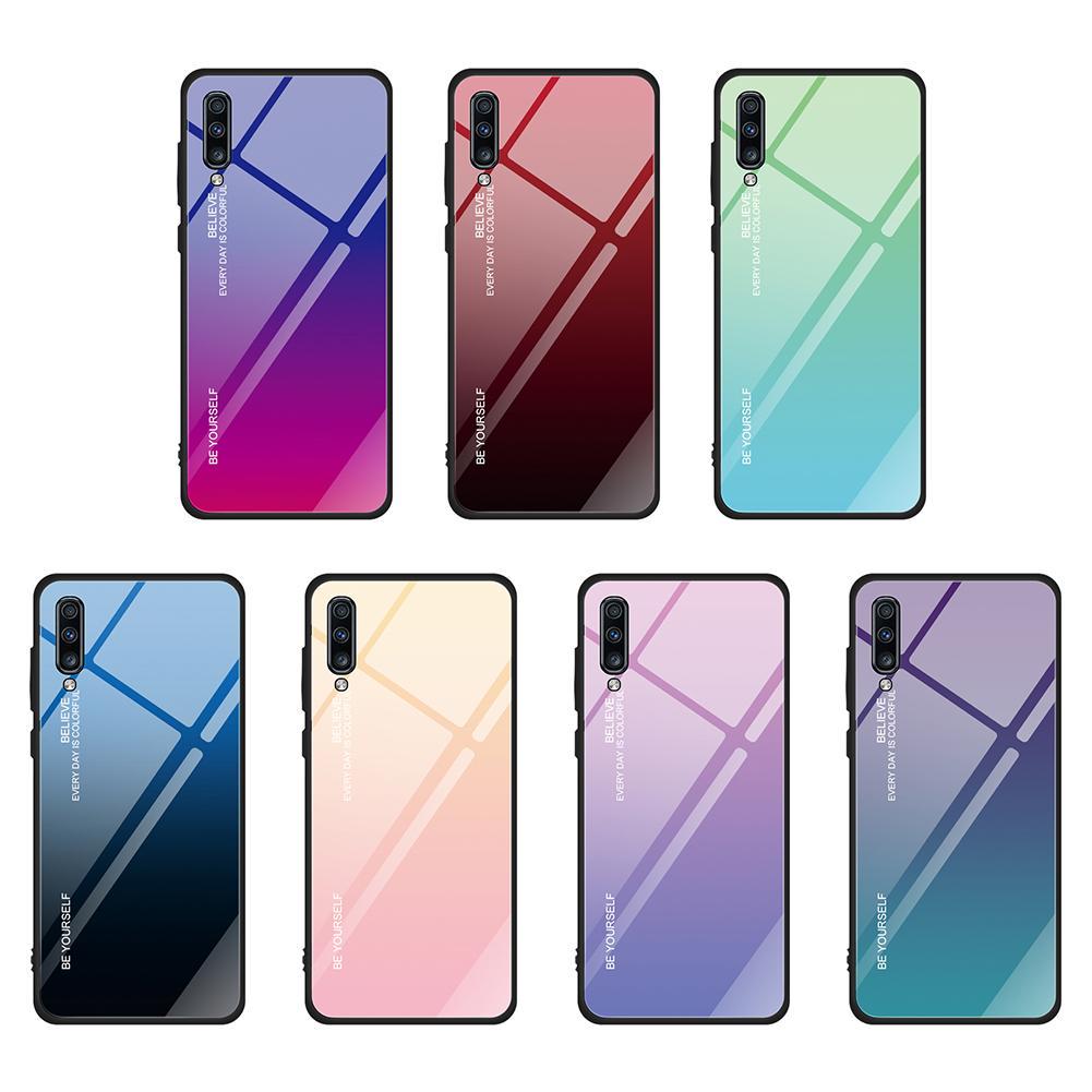 Buy Gradient Tempered Glass Phone Cases for Samsung Galaxy A70 ...