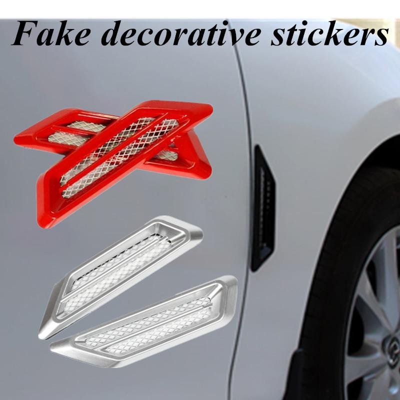Buy Fashion 2PCS Car Plating Easy To Paste Plastic Chrome Fake ...