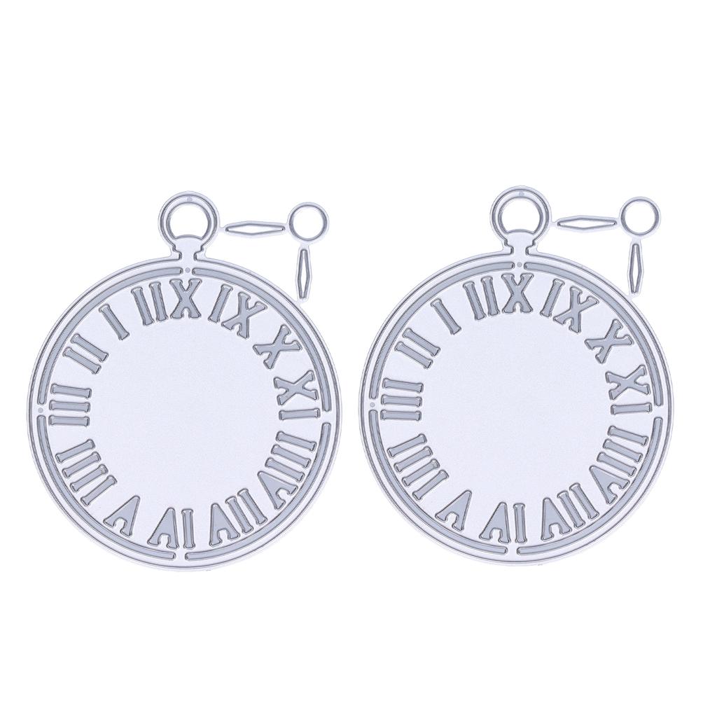 Buy 2pcs Metal Die Cutting Durable Carbon Steel Clock Pattern DIY ...