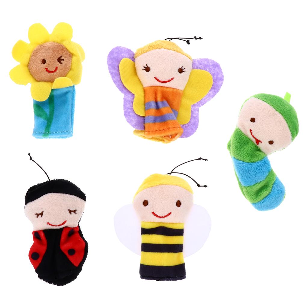 Buy 1 Set/5pcs Finger Puppets Soft Lovely Finger Dolls Finger Plaything ...