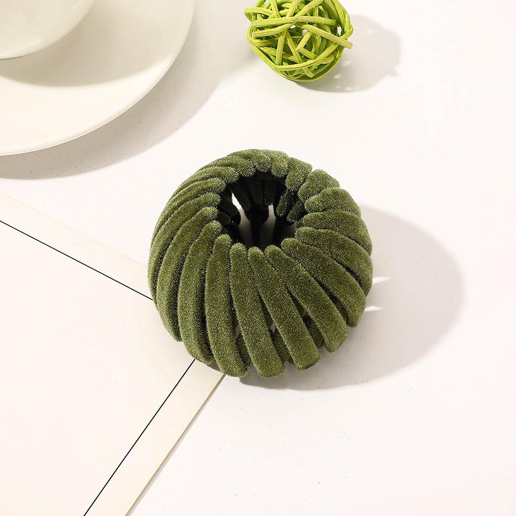 Buy Flocking Frosted Lazy Hair Curler Flower Bud Ball Hair Clip ...