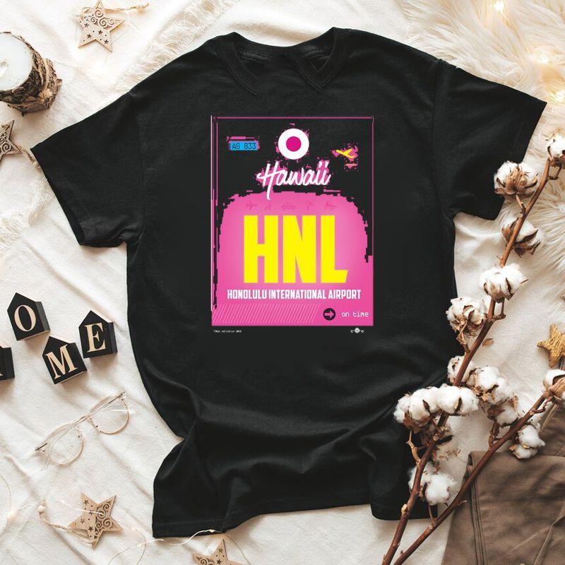 Buy Hnl Honolulu Airport Code Hawaii T-Shirt Chic Beautiful Cartoon Soft T-Shirt Chic Kawaii ...