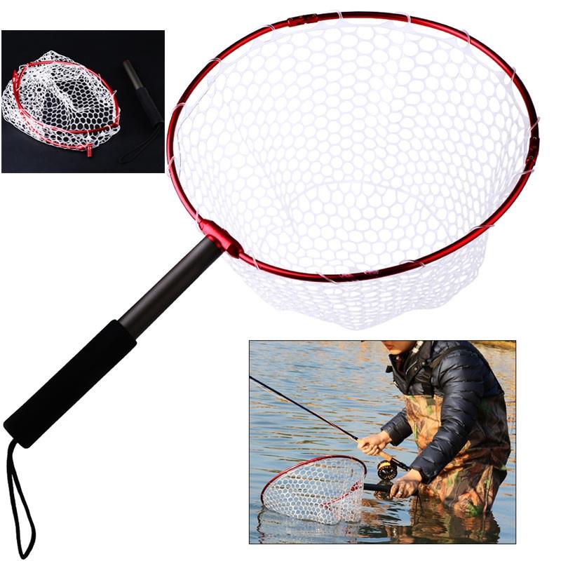 Buy Red Folding Detachable Fly Fishing Net Aluminum Alloy Folding Net ...