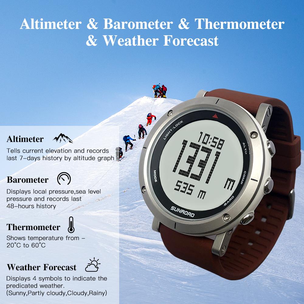 Multifunctional Outdoor Sports Men Watch Altimeter Barometer Compass ...