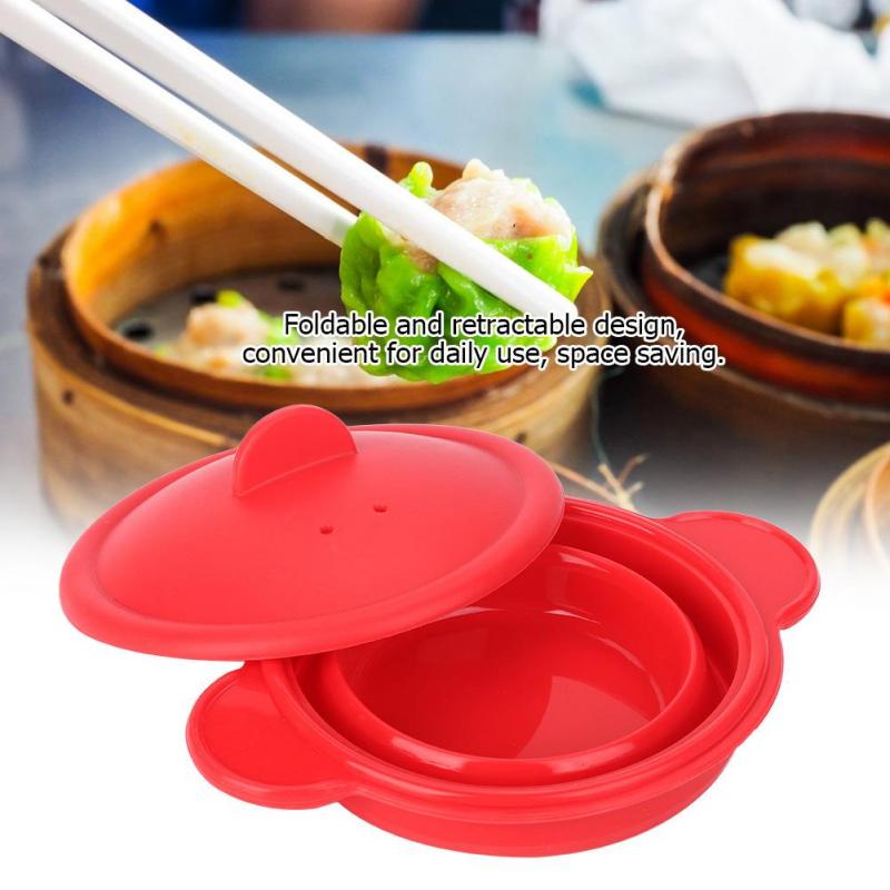 Foldable Silicone Steamer Kitchenware Retractable Steam Pot Cooking ...