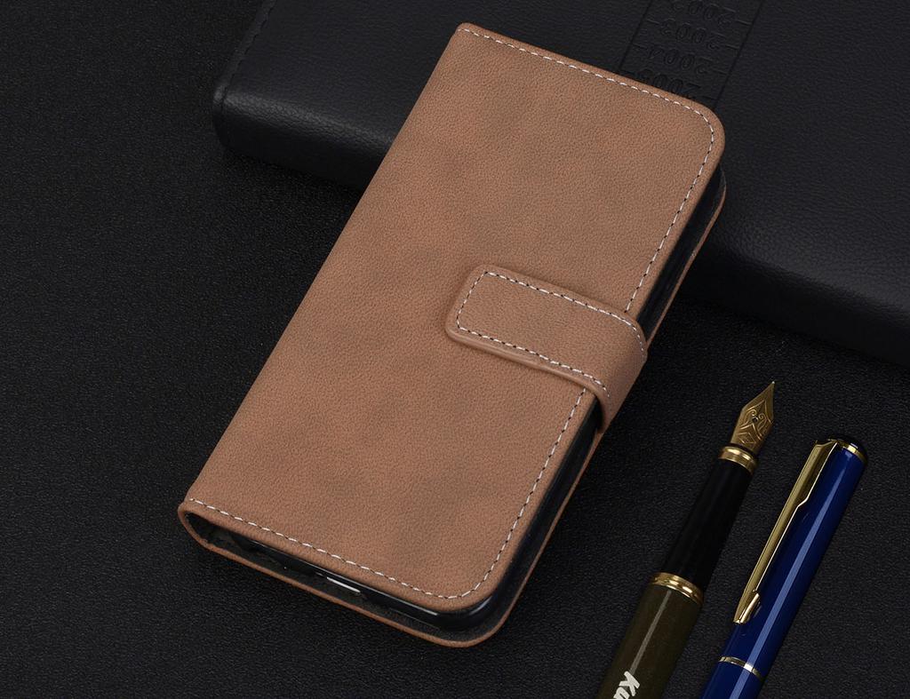 Buy Luxury Flip PU Matte Leather Credit Wallet With Card Slots Phone ...