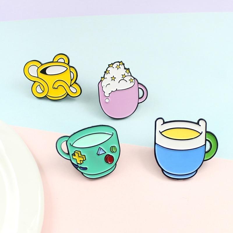 Cartoon Cup Broş Eğlenceli Oyun Kupası Emaye Yaka İğneSi Giyim ...