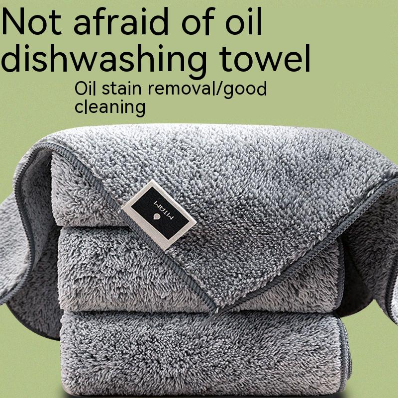 Buy Bamboo Fiber Kitchen Rag Degreasing Rag Rag Absorbent Double ...