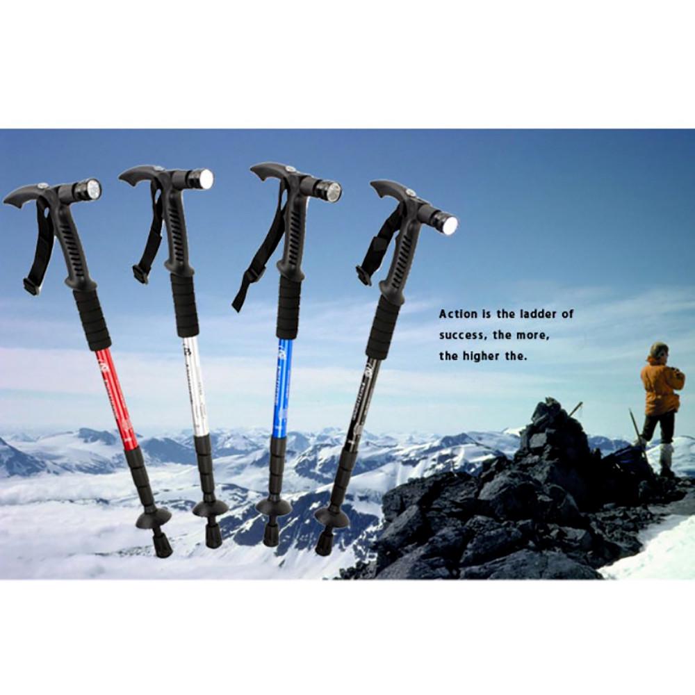 Buy Retractable Hiking Pole Ski Trekking Walking Stick Measure Anti ...