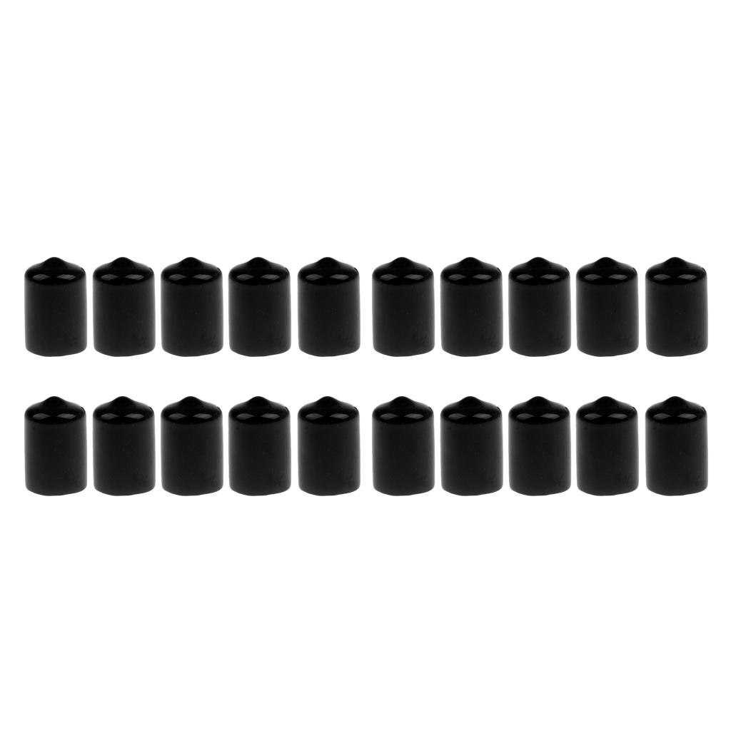 Satın alın 20pcs/Pack 13mm Pool Billiard Cue Tip Rubber Protector Black ...