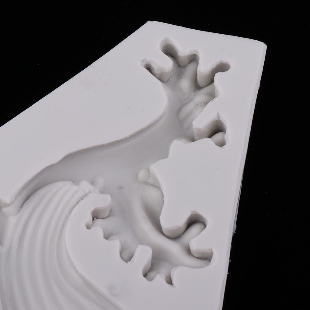 Buy Sea Wave Silicone Mold for Resin Casting Cake Fondant Icing DIY ...