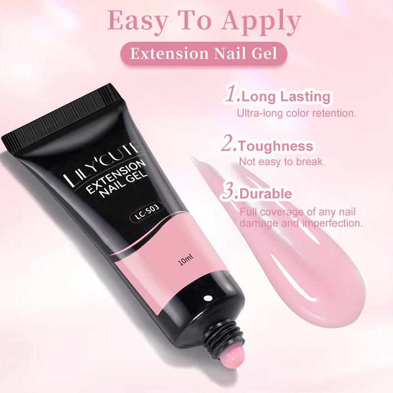 Kaufe LILYCUTE 10ML Nail Gel Extension Set With 6W UV Lamp For Manicure ...